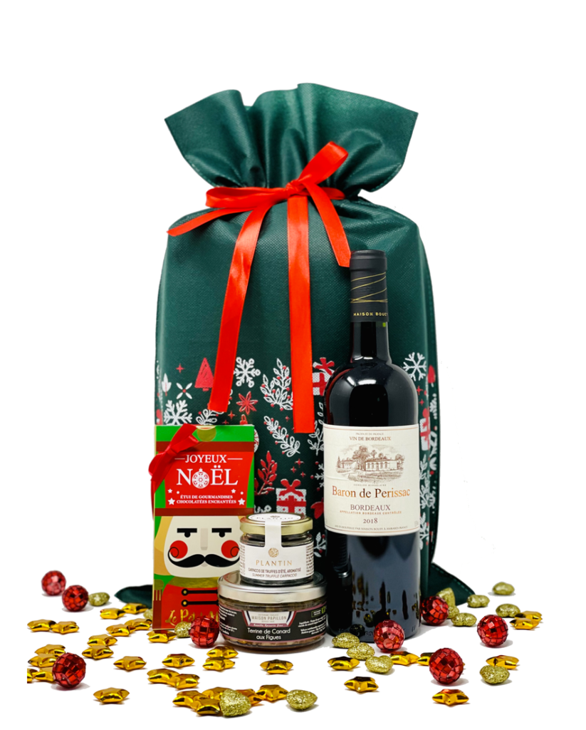 Coffret garni Le Sac gourmand du Père Noel | Vindilo